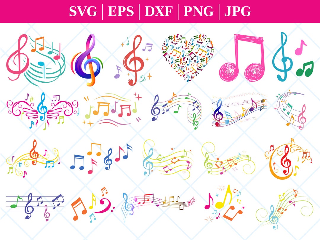 MUSICAL NOTES SVG, Musical Notes Clipart, Music Notes Svg, Musical ...