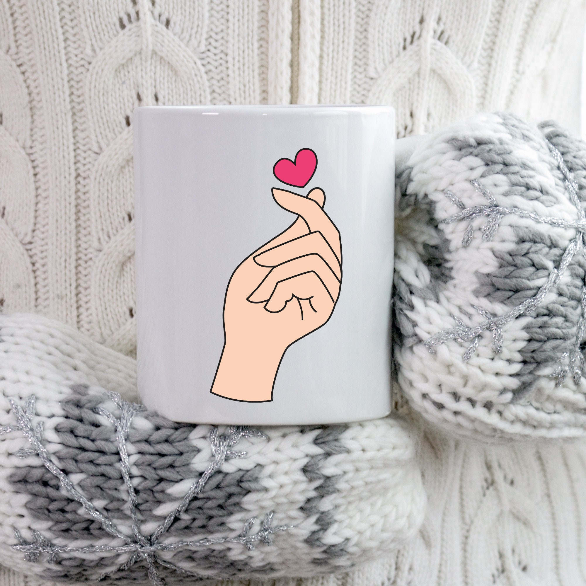 Korean Finger Heart Svg , Korean Love Sign Svg , Finger Heart Cricut ...