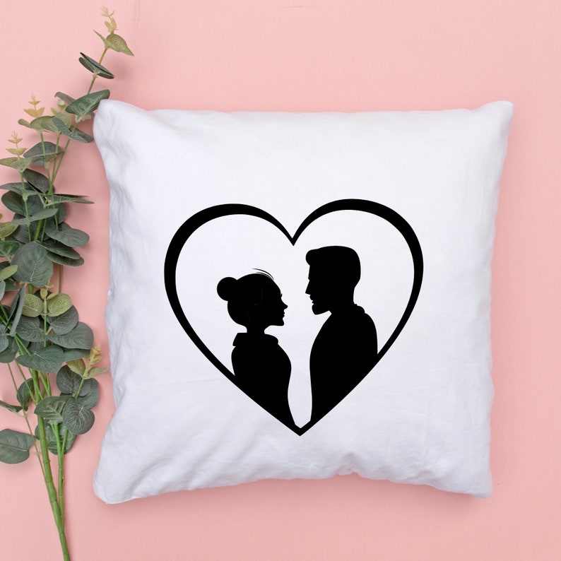 Couple Silhouette Svg, Relationship Svg, Lovers Silhouette, Romantic ...