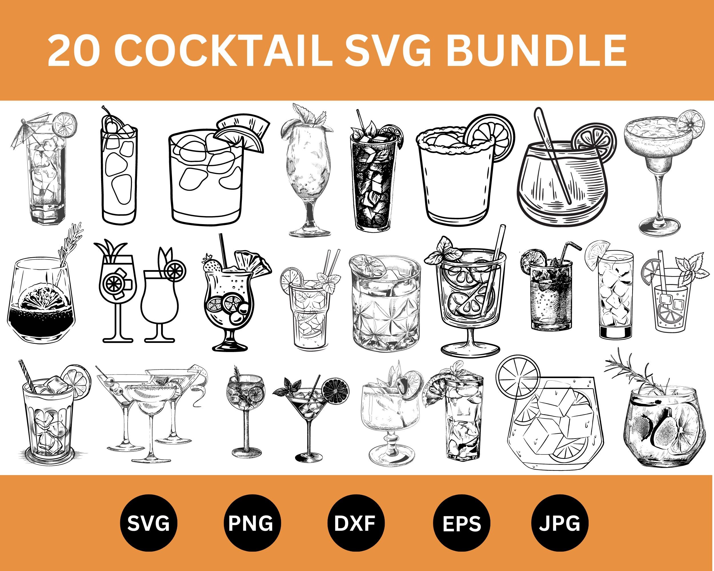 Cocktail SVG Bundle, Cocktail Party SVG, Cocktail Clipart, Cocktail PNG ...