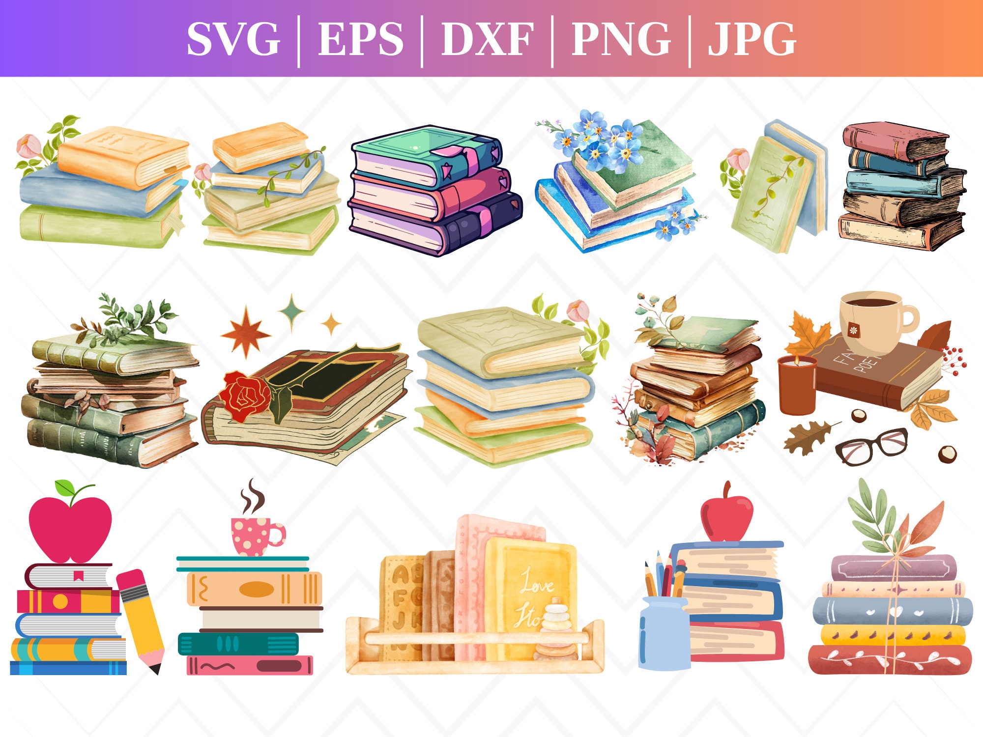 Book Lover SVG Bundle, Book Svg, Reading SVG Bundle, Library Svg ...