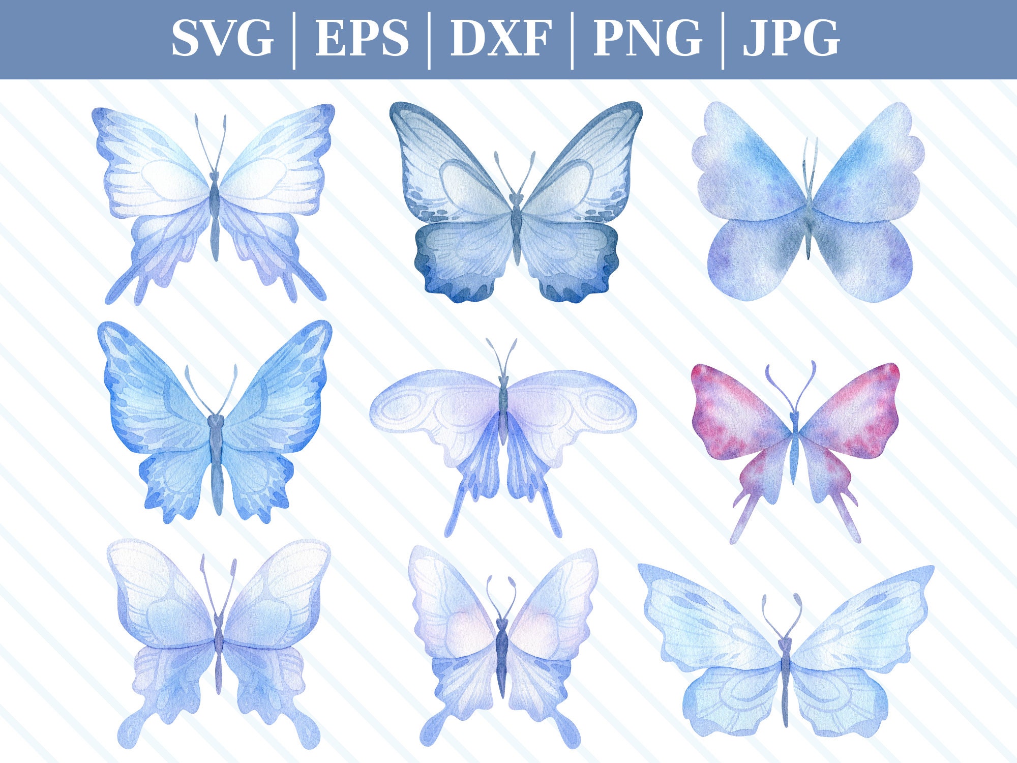 Butterfly SVG Bundle - Butterfly PNG Bundle - Butterfly Clipart ...
