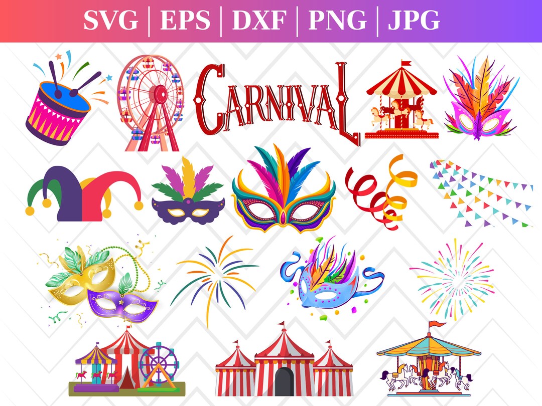 Circus Clipart, Circus Printable, Circus PNG and SVG, Carnival Clip Art ...