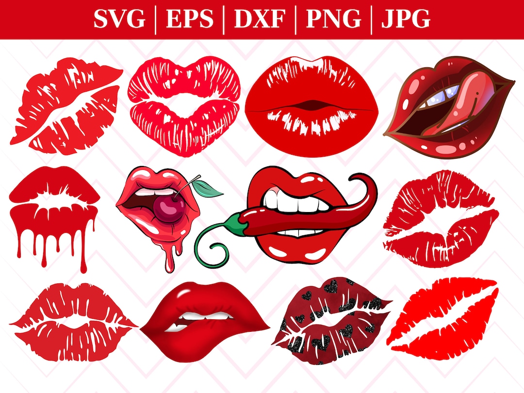 Lips SVG, Lipstick Svg, Kiss Svg, Lips,valentines Day SVG, Kissy Lips ...