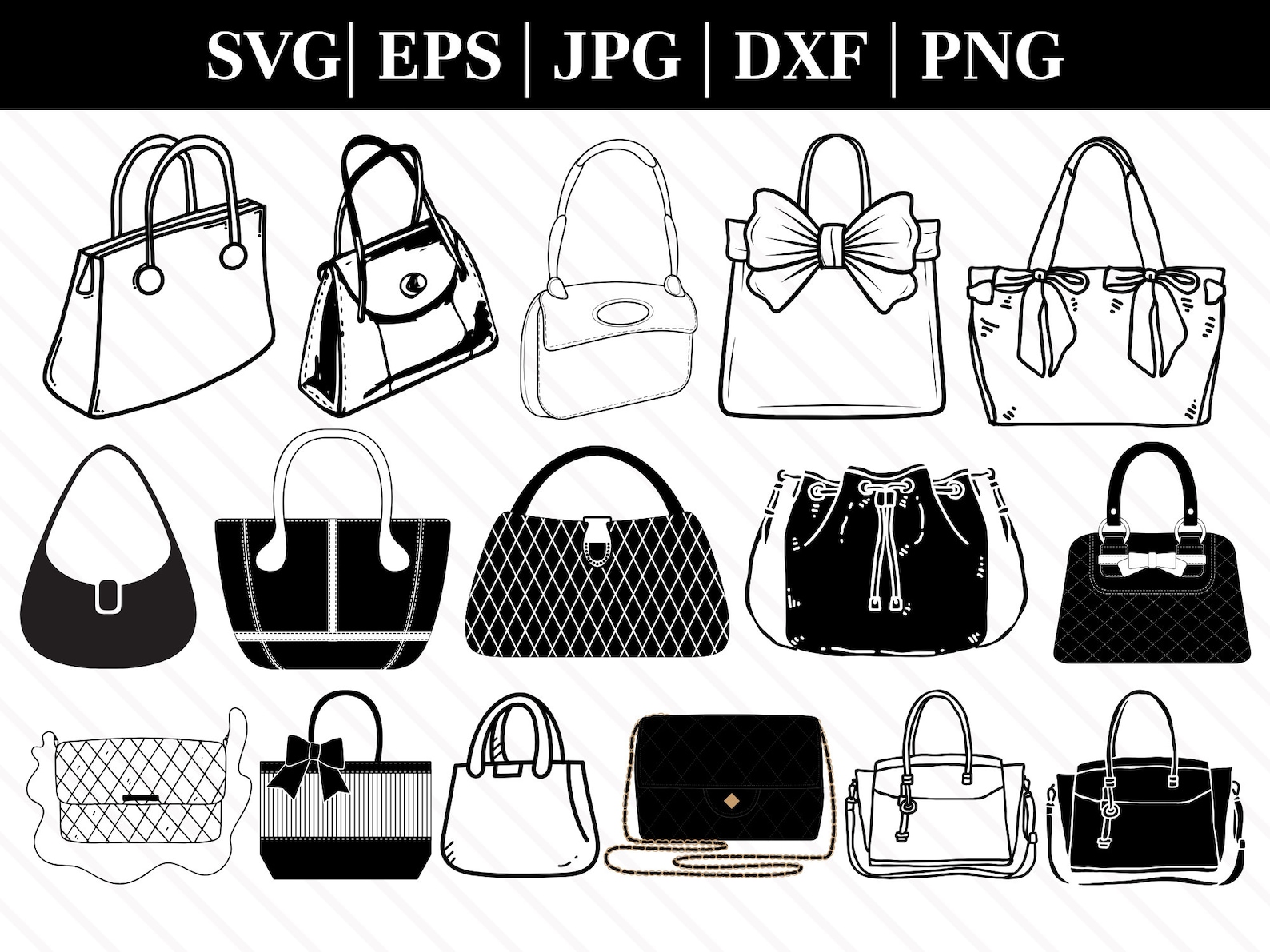 Handbags SVG, Handbags Bundle SVG, Purse SVG, Hand Purse Svg, Fashion ...