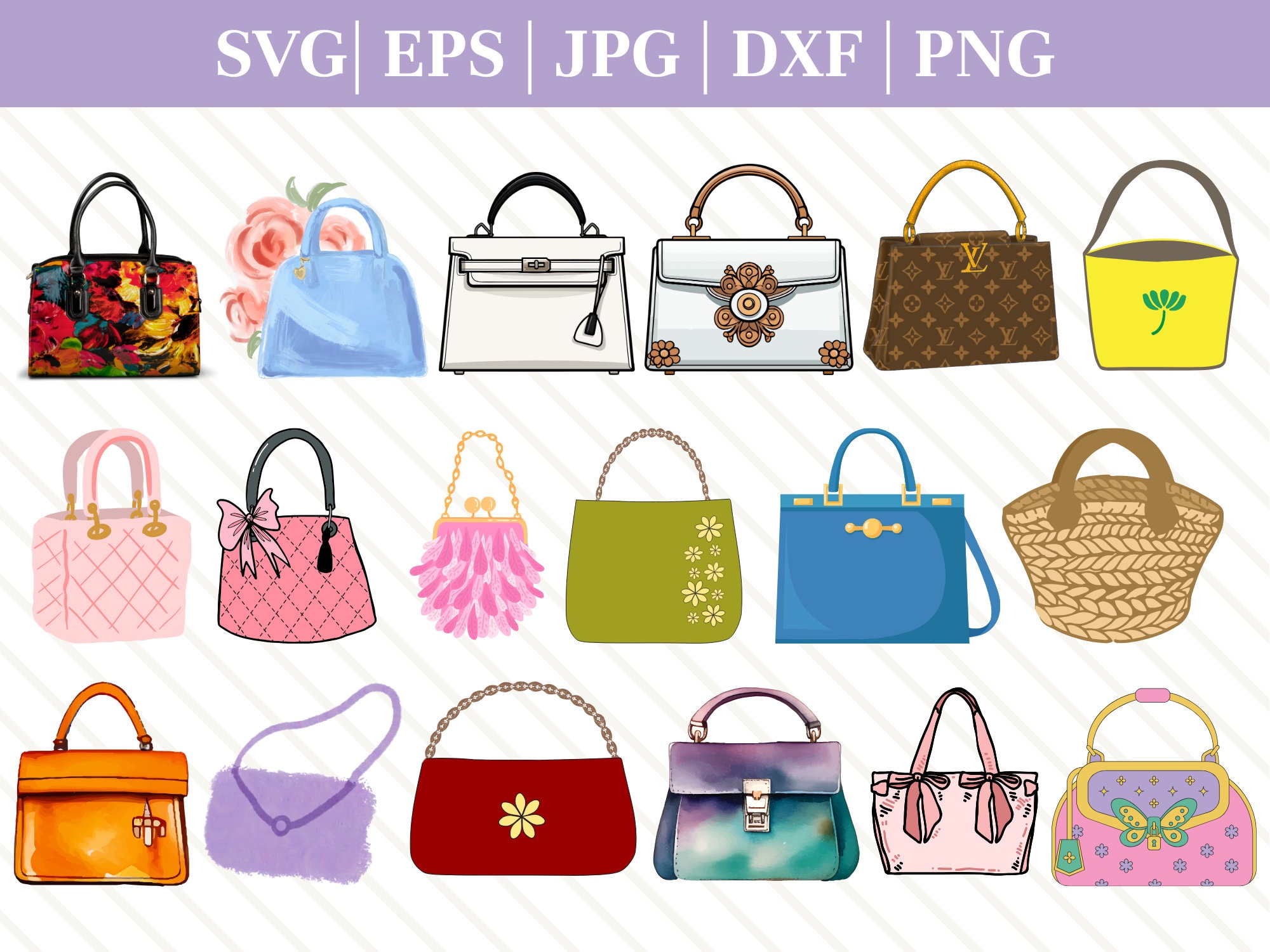 Handbags SVG, Handbags Bundle SVG, Purse SVG, Hand Purse Svg, Fashion ...