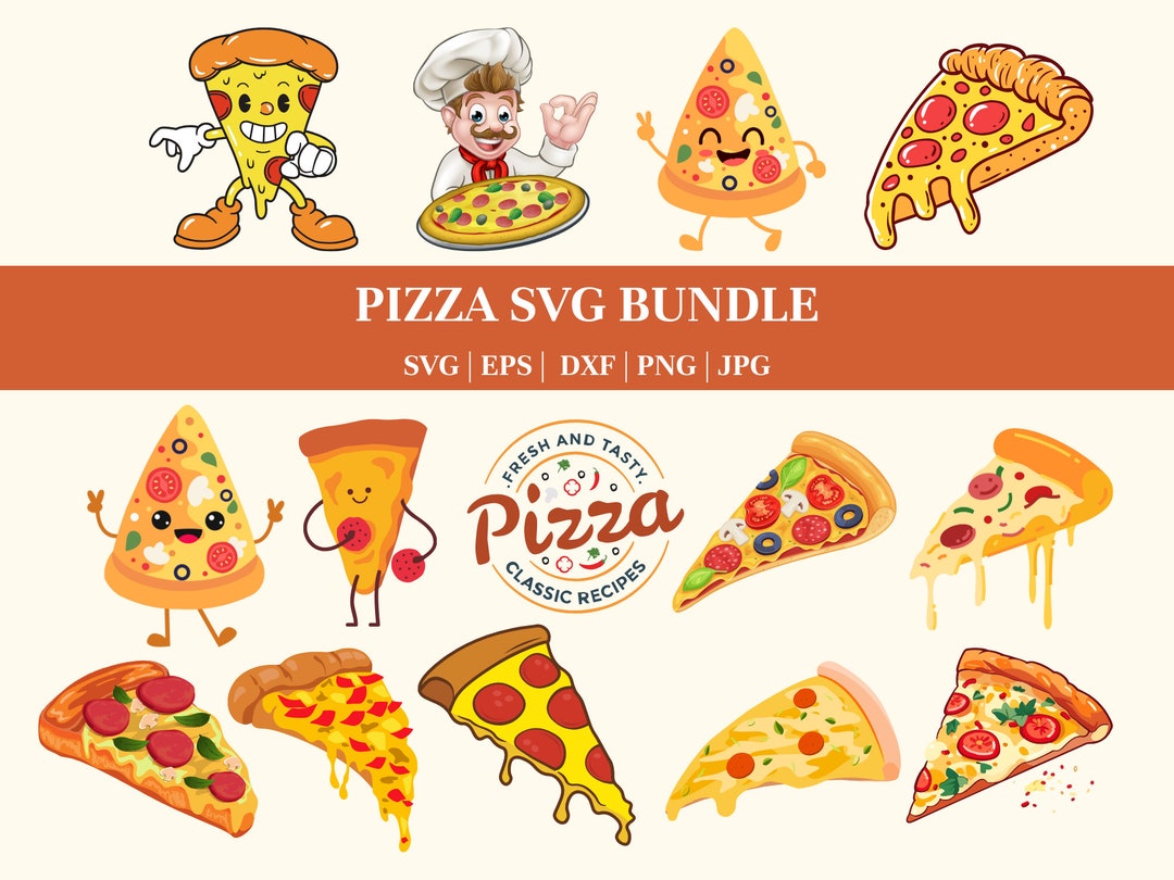 Pizza Slice Svg, Pizza Svg Bundle, Pizza Clipart, Pizza Silhouette ...