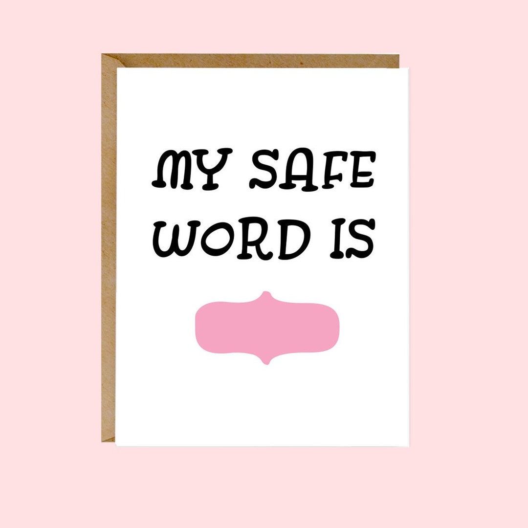 My Safe Word Is, Adult Cards for Boyfriend, Dirty Card for Sex Partner ...
