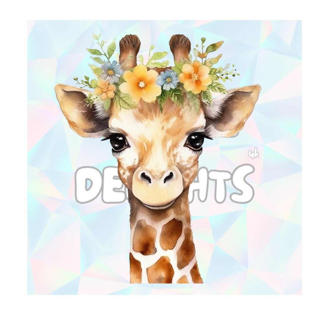 Giraffe Spring Flower PNG Giraffe PNG Spring Summer Day PNG ...