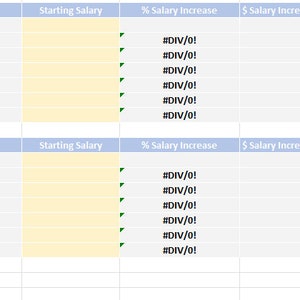 Employment and Salary Tracker | Excel Template - Etsy