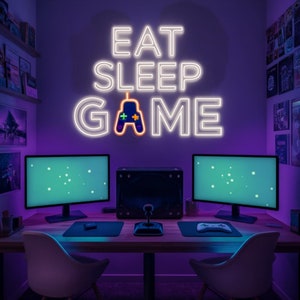 Custom Gamer Neon Sign Custom Gamer Username Neon Light Sign Neon ...