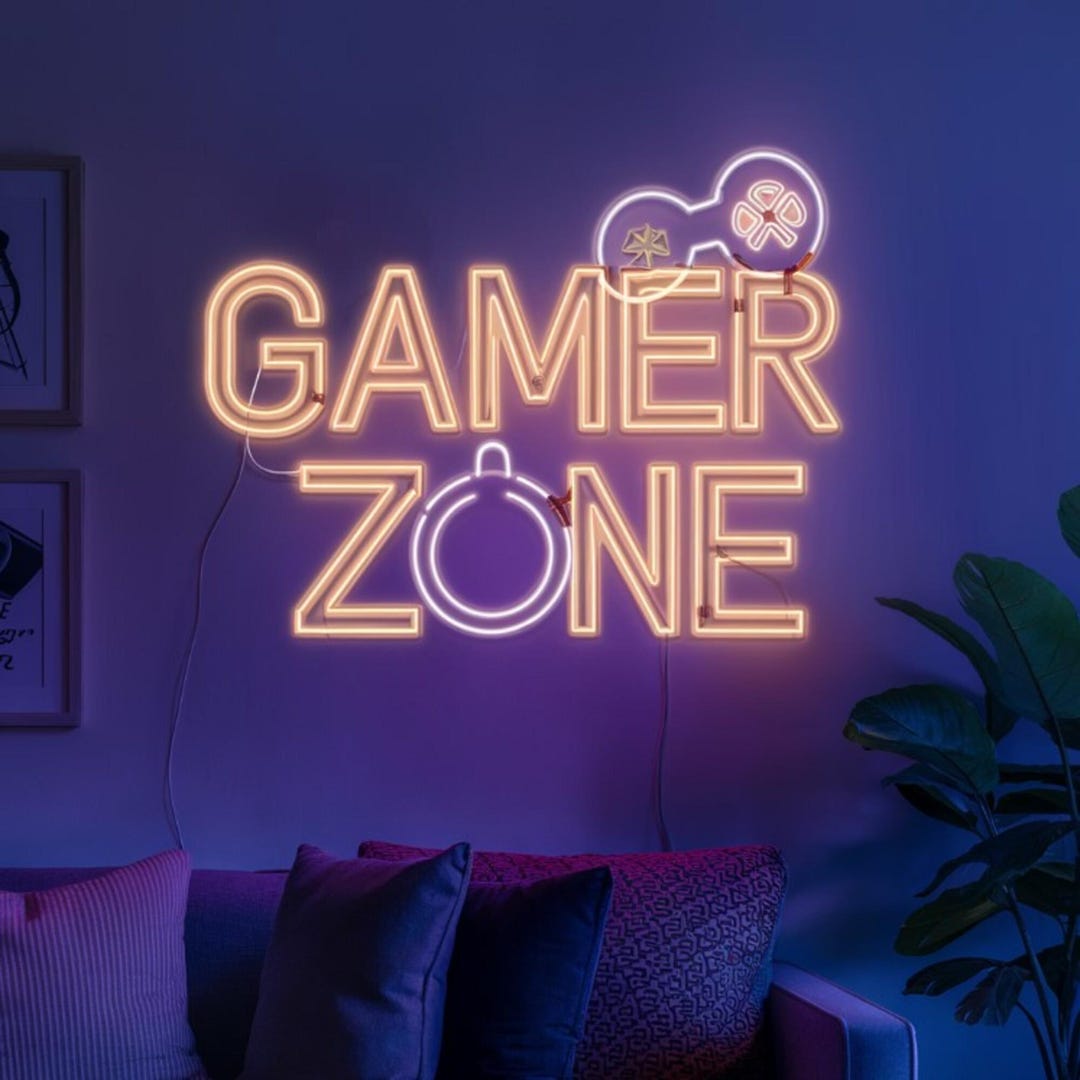 Gamer Zone Neon Sign for Gaming Room Neon Lights for Gaming Room Gamer ...