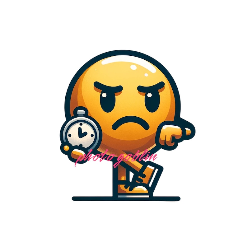 Cuttable Late Emoji SVG and PNG, Running Late Emoticon, Vector Cut File ...