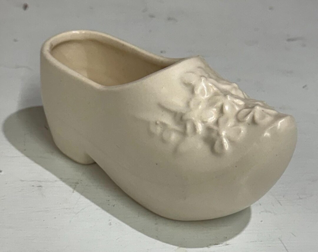 Vintage Mccoy Dutch Clog Shoe Flowers Planter Pot Pottery 6" - Etsy