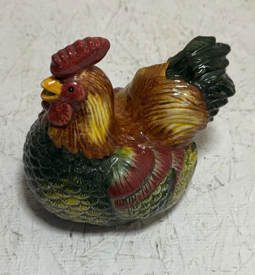 Vintage Oneida Sakura Chicken Rooster Ceramic Salt Creamer Hand Painted ...