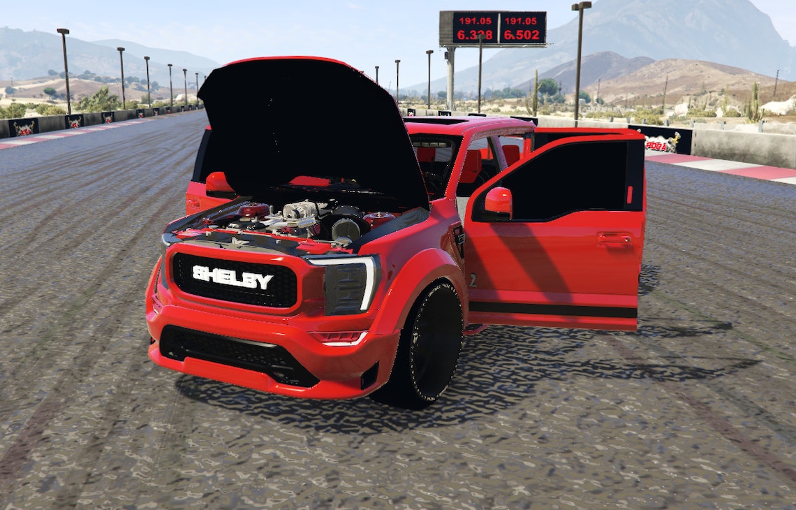 Shelby F150 Custom With Ptops of Guns and Lights Fivem Ready - Etsy