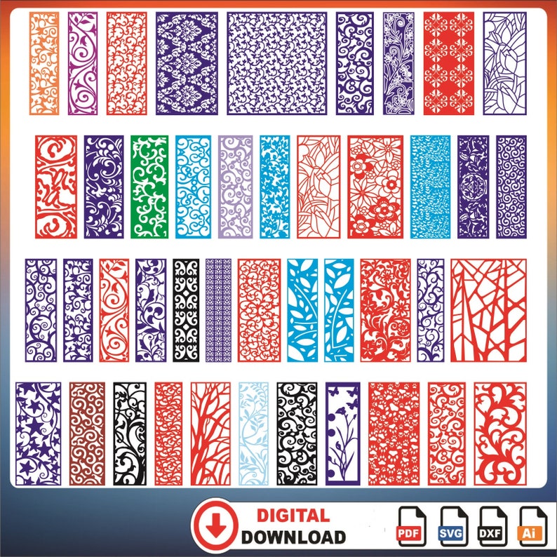 Panel Collection 350cnc Files Panel Dxf Svg,lightburn Art Library for ...