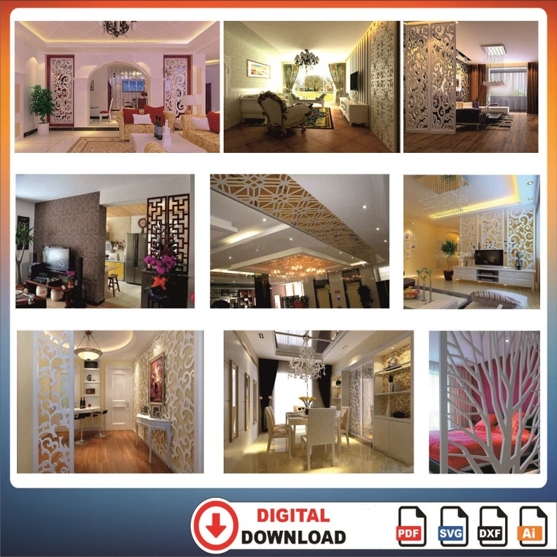 Panel Collection 350+cnc Files Panel Dxf Svg,lightburn Art Library for ...