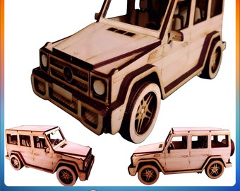 Laser Cut Mercedes G-class 3D Wooden Model Cdr,svg,ai,dxf File - Etsy