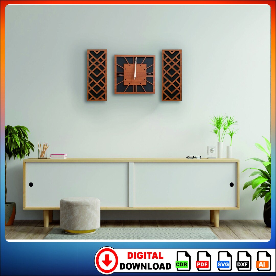 Laser Cut Clock Wall Decor Clock, Clock Models, Wall Decoration Clocks ...