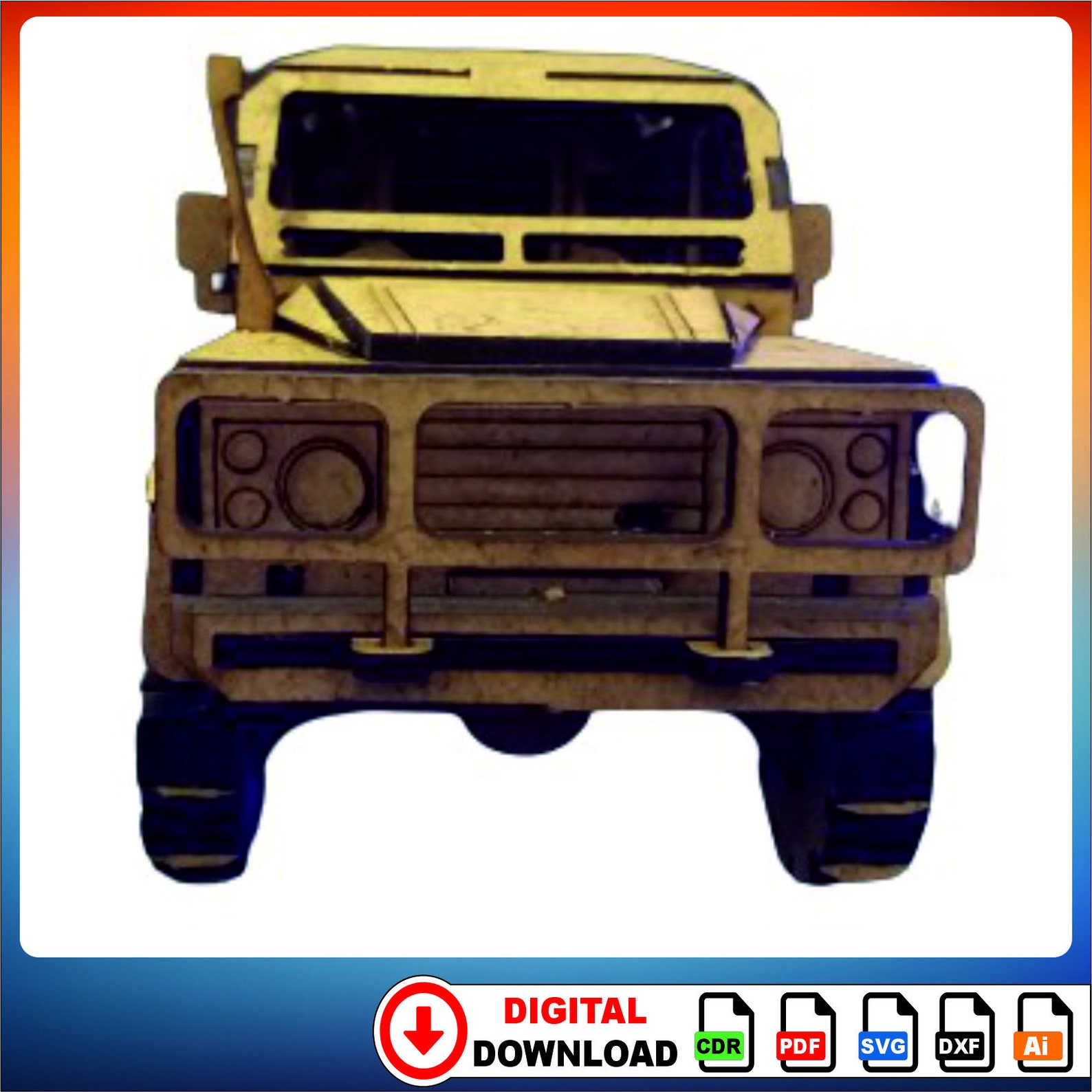 Land Rover Defender Laser Cutting 3D Model, Cnc Laser File, Laser Svg ...