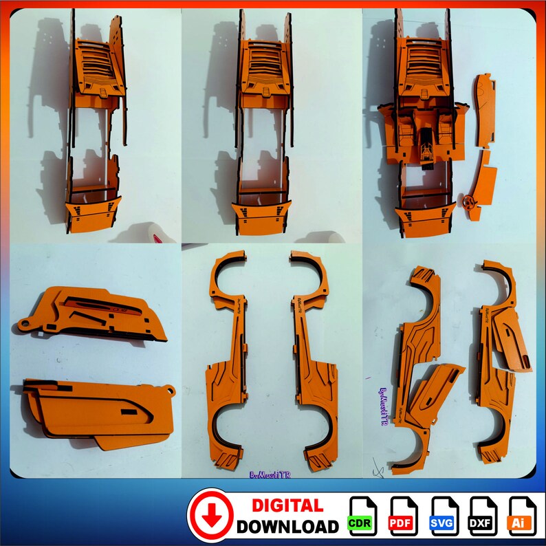 Laser Cut Wooden Lamborghini 3D Puzzle Toy, Digital File, Laser Cutting ...