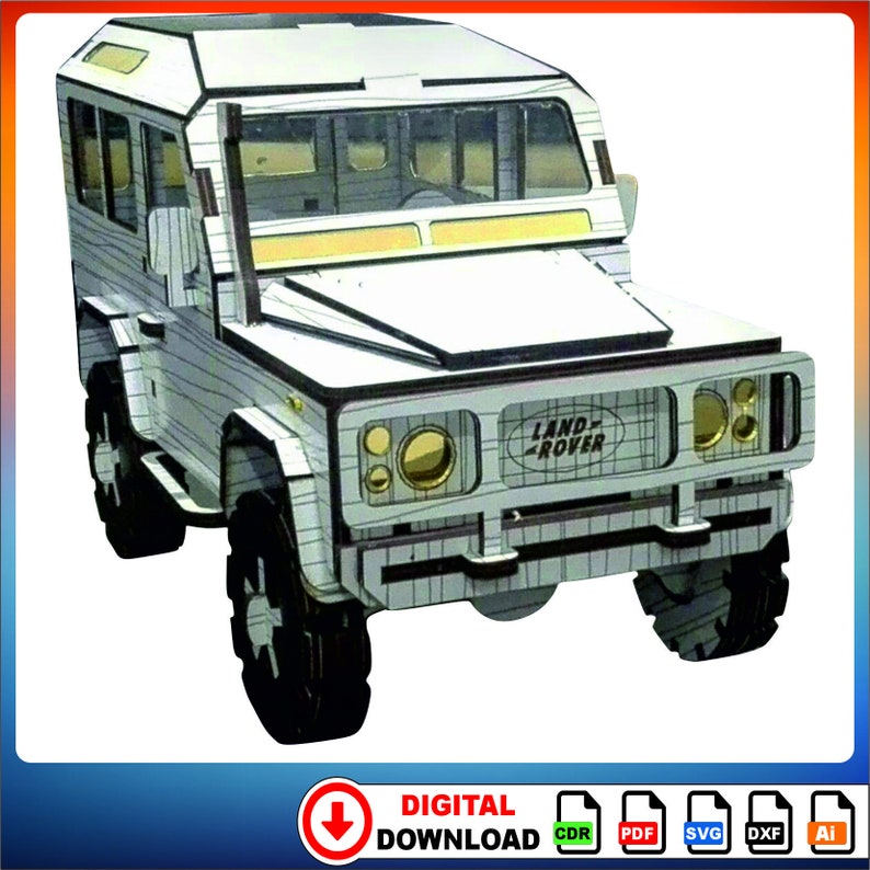 Land Rover Defender Laser Cutting 3D Model, Cnc Laser File, Laser Svg ...