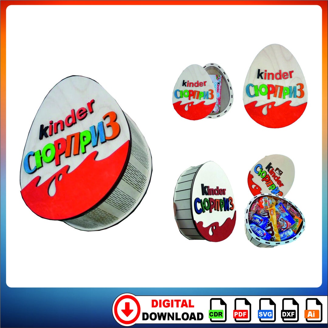 Kinder Box, Box Svg, Laser Cut Box, Laser Cut Svg, Laser Cut Box, Laser ...