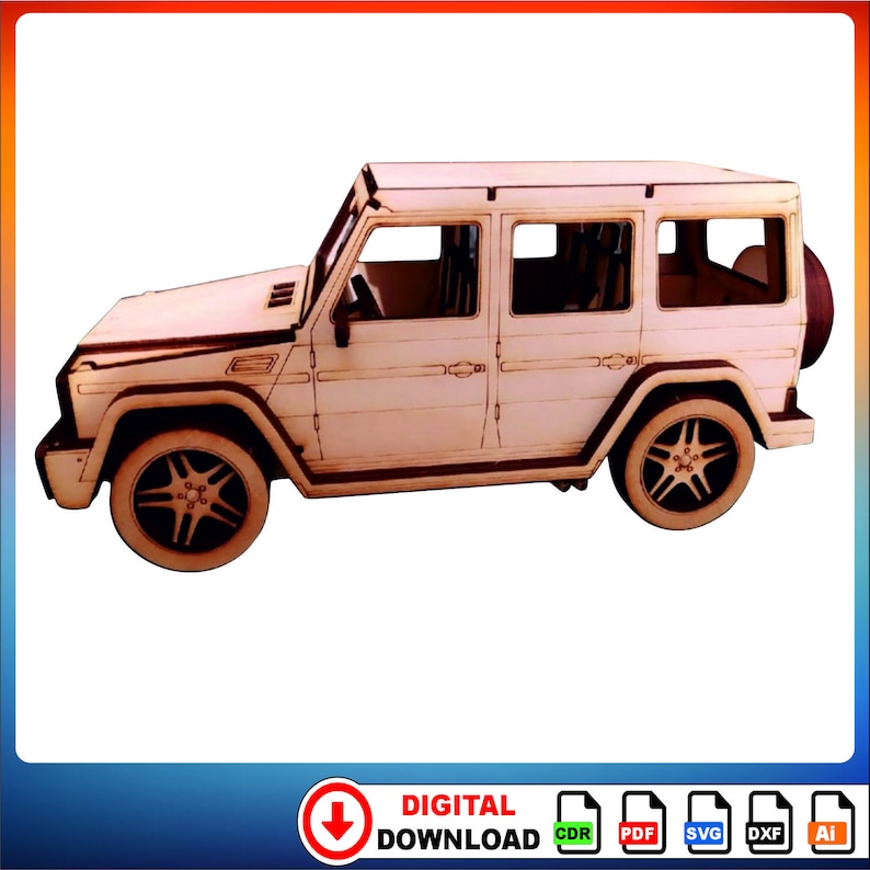 Laser Cutting Mercedes Benz G-class 3D Puzzle Laser Cutting 3D Model ...