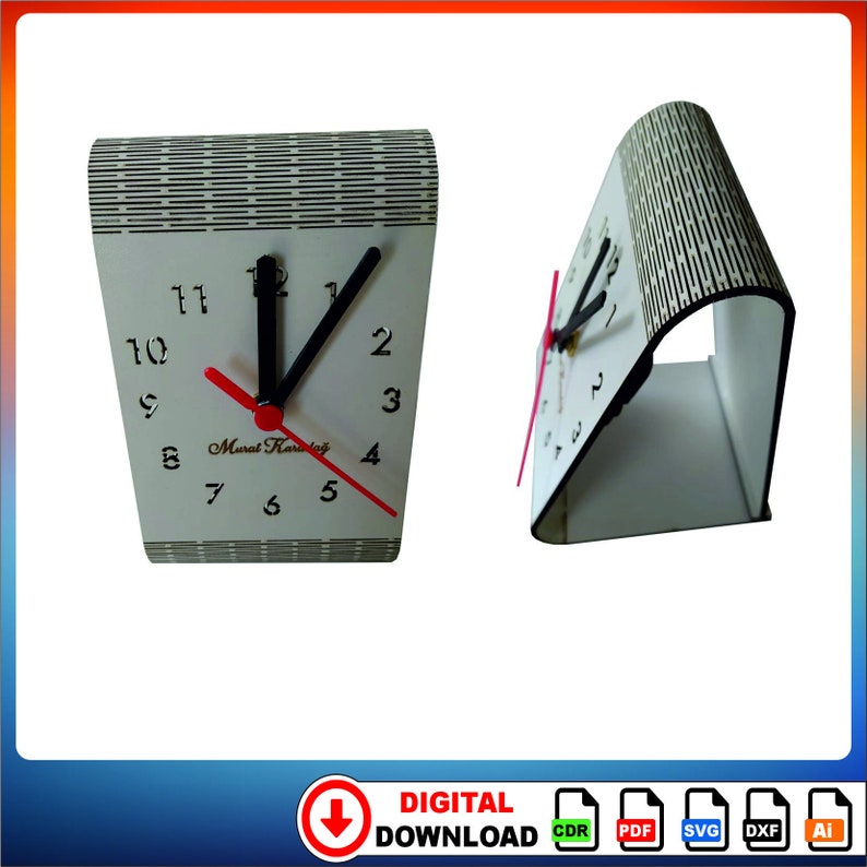 Table Decor Clock Laser Cut File SVG, Clock Models, Wall Decoration ...