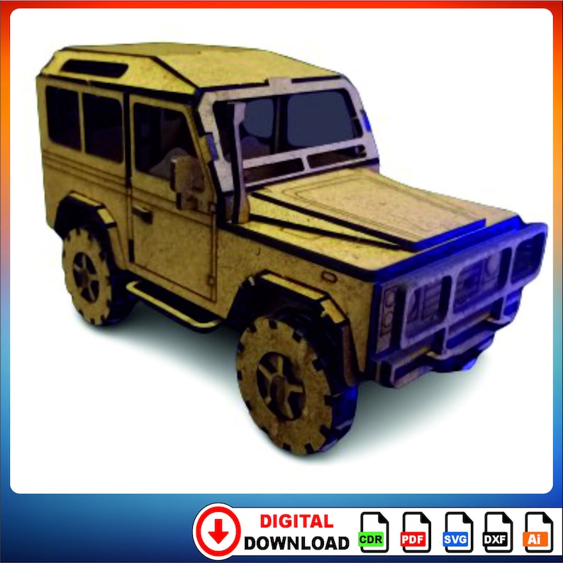 Land Rover Defender Laser Cutting 3D Model, Cnc Laser File, Laser Svg ...