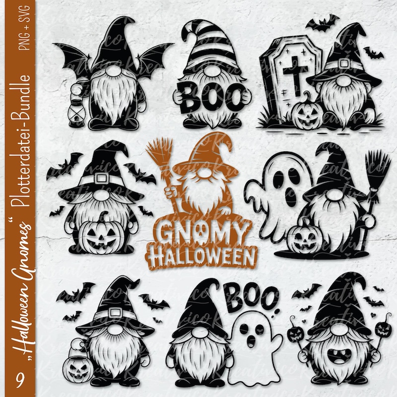 Halloween Gnome Svg - Etsy