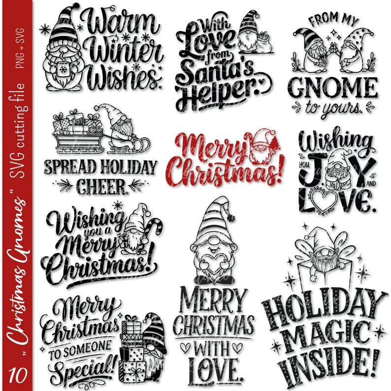 Cutting File "gift Gnome" | Gnomes SVG Bundle | Poison SVG | Gift Tag ...