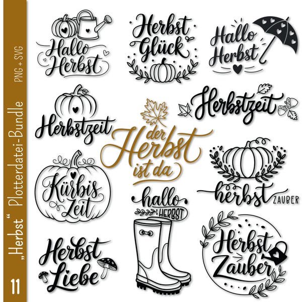 Plotterdatei herbst - Etsy.de