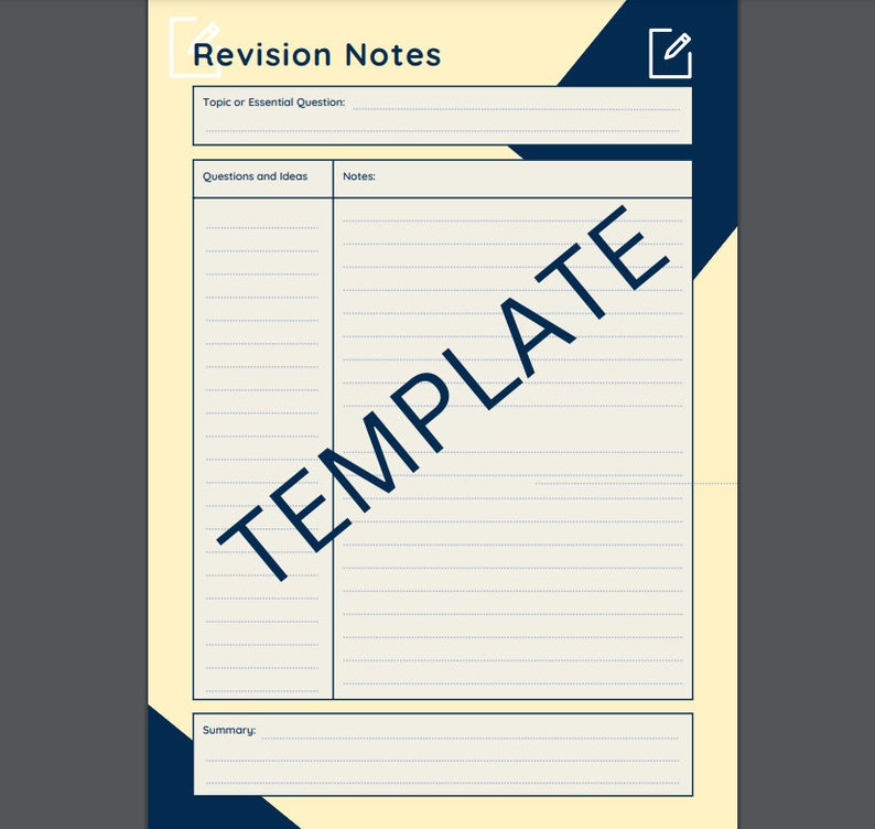Smartnotes: Digital Cornell Note-taking Template for Enhanced Learning ...
