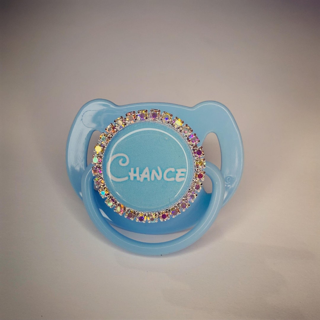 Baby Boy's Blue Personalised Dummy Pacifier Soother Personalise Any ...