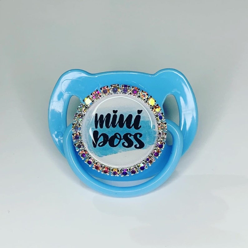 Baby Boy's Blue Personalised Dummy Pacifier Soother Personalise Any ...