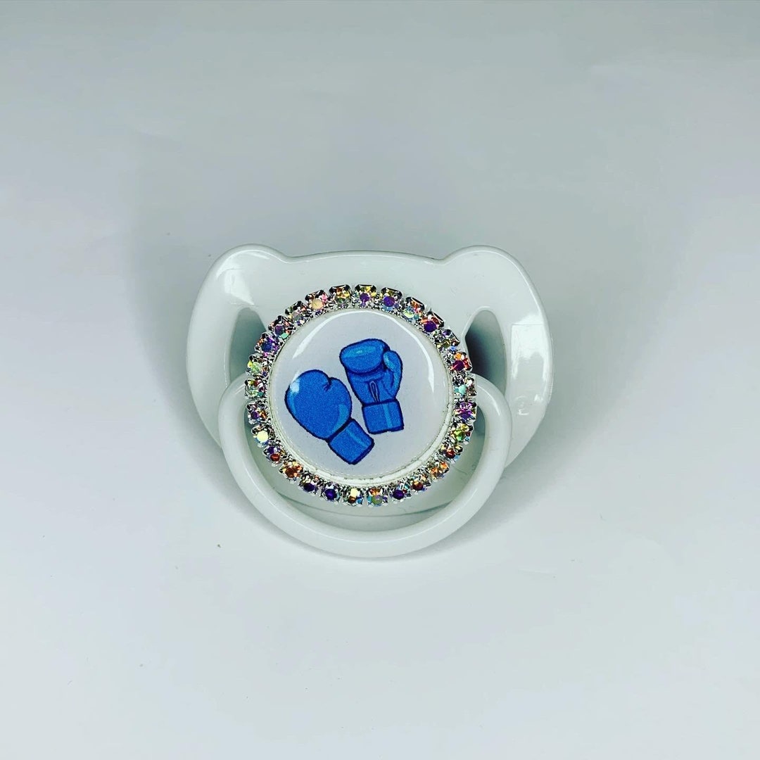 Baby Boy's Blue Personalised Dummy Pacifier Soother Personalise Any ...