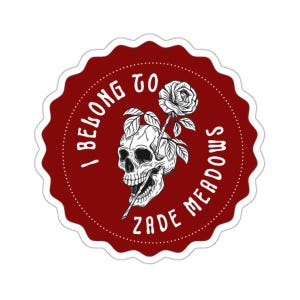 Zade Meadows Inspired Kiss-cut Stickers, Fan Art Stickers, Book Lover ...