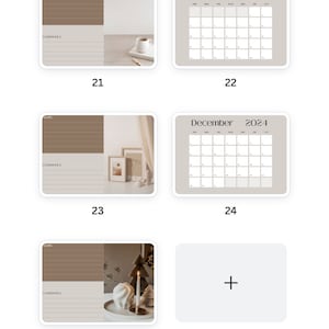 Digital Monthly Calendar, Digital Planner 2024, 2025, Minimalist ...