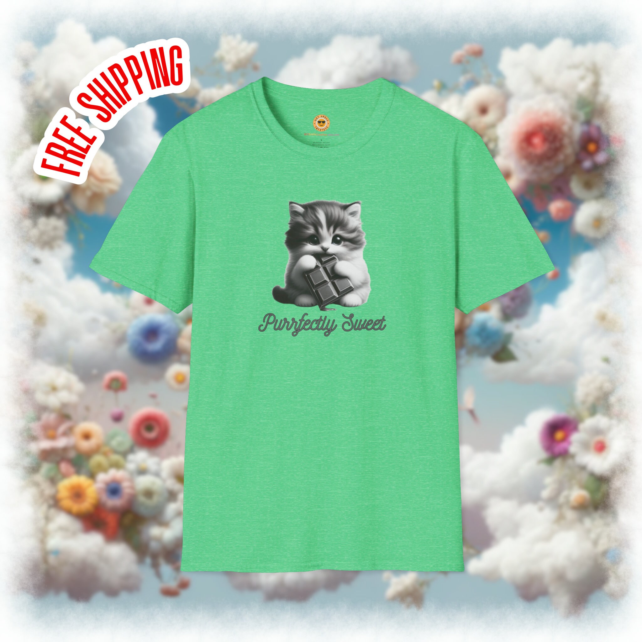 Cute Kitten Chocolate Bar Tee Purrfectly Sweet Cat Lover Shirt ...