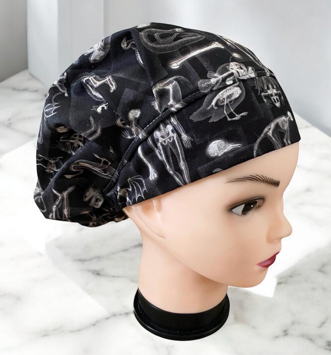 Bones/x-ray Themed Scrub Caps, 2 Fit Choices, Regular or Modified Style ...