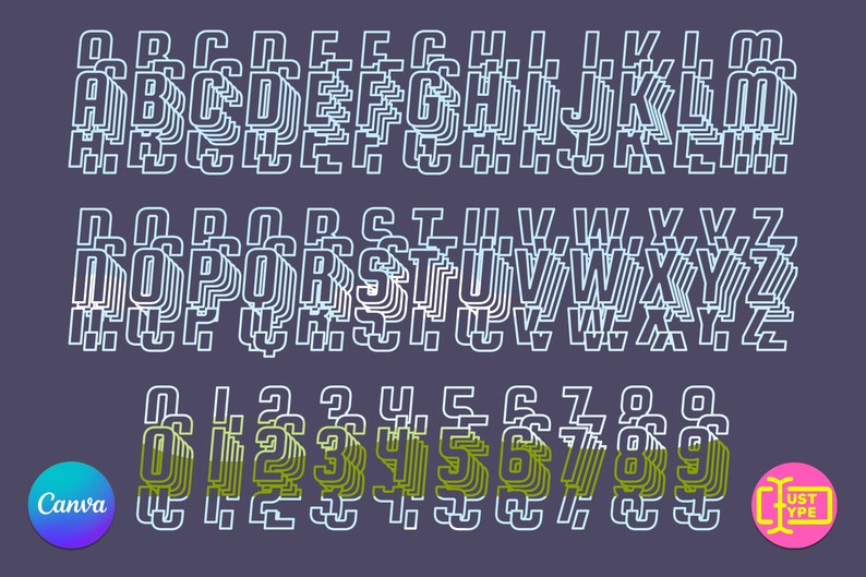 Pile Stacked Alphabet Canva Frame Template | Editable Heap Stacked ...