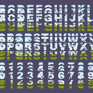 Splash Stacked Alphabet Canva Frame Template | Editable Spattered ...