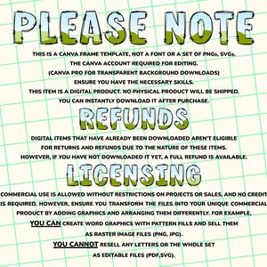 Grime Stacked Alphabet Canva Frame Template Editable Muddy Stacked ...