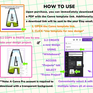 Splash Stacked Alphabet Canva Frame Template | Editable Spattered ...