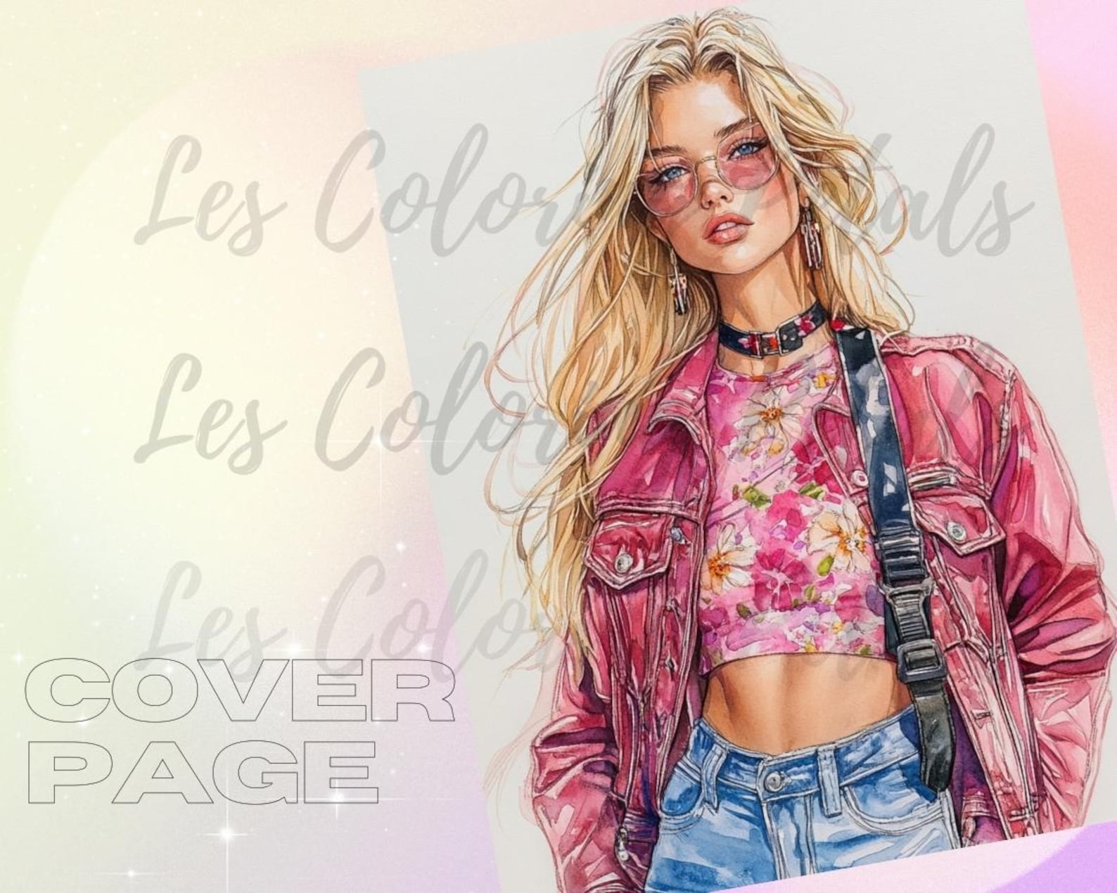 Y2k Fashion Style Coloring Book Printable PDF 90s Influence Fashion ...