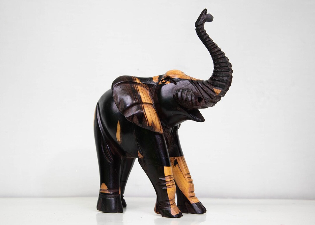 African Traditional Statuettes Elephant African Carving Tribal Art ...