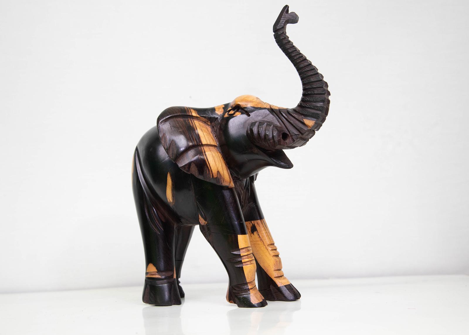 African Traditional Statuettes Elephant African Carving Tribal Art ...