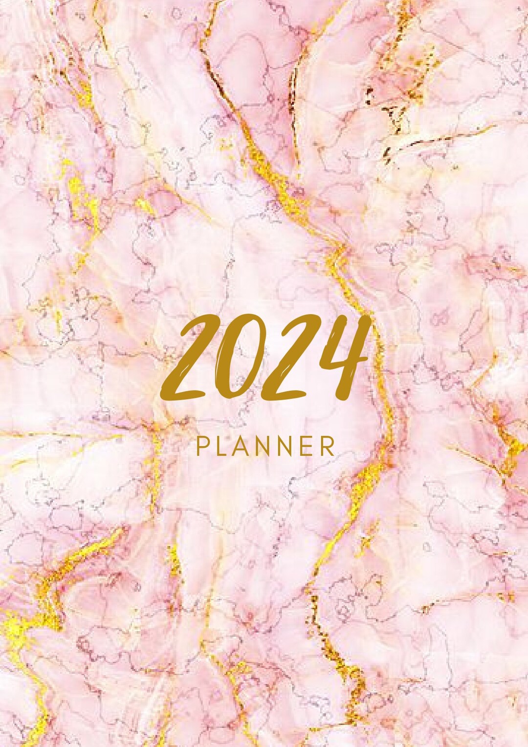 2024 Rose Gold Planner - Etsy